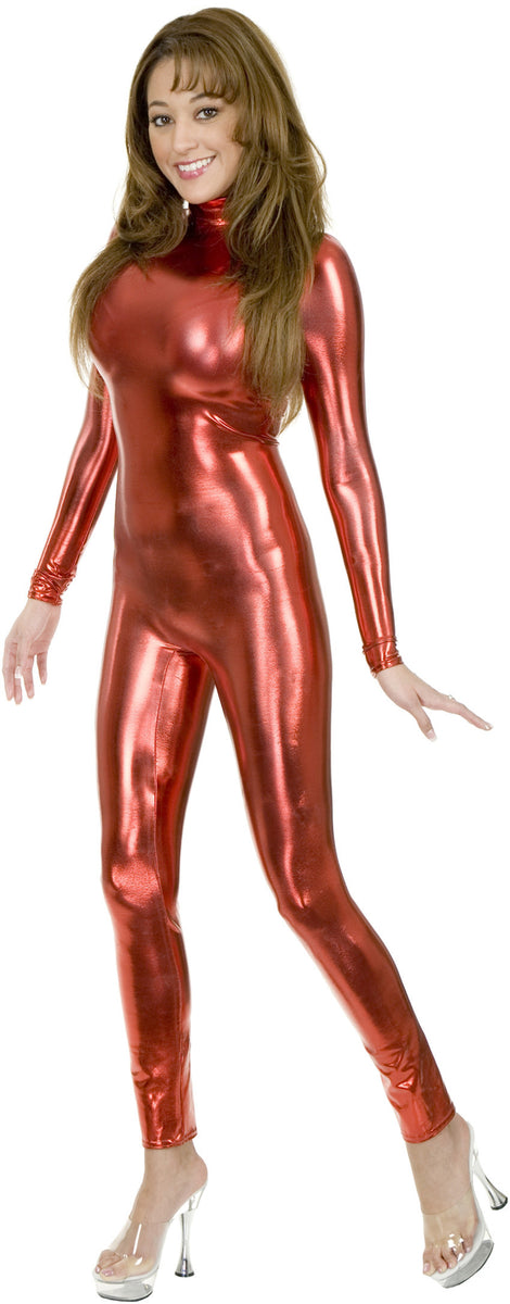 Red Liquid Metal Unitard – The Costume Kitty